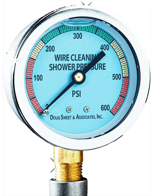 Wire Clean­ing Shower Pres­sure Gauge — 2½” Diameter - Doug Sweet ...